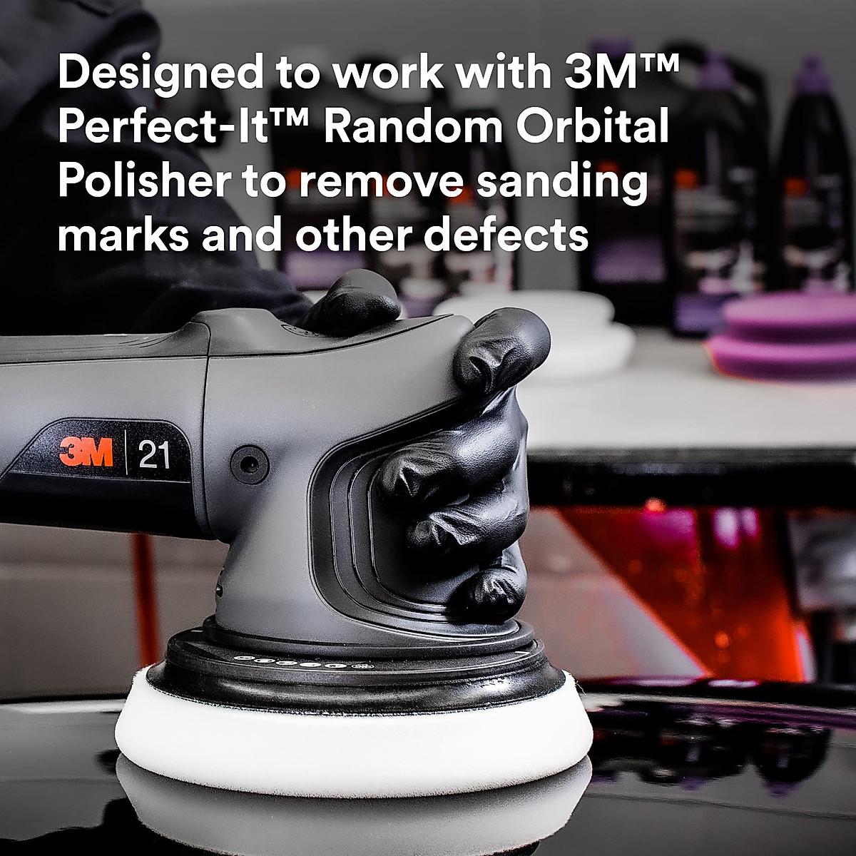 3M Perfect-It Random Orbital Compound, 34130, 1 Pint, Fast Cutting Compound for Automotive Buffing & Polishing