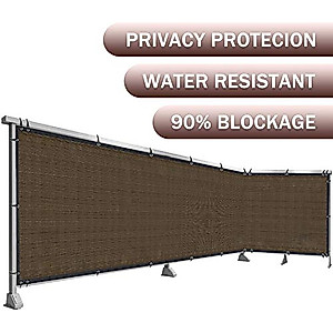 DearHouse Balcony Privacy Screen Shield Cover, 3.5ft x16.5ft, Includes 35 pc Cable Ties for Porch Deck Outdoor Backyard Patio