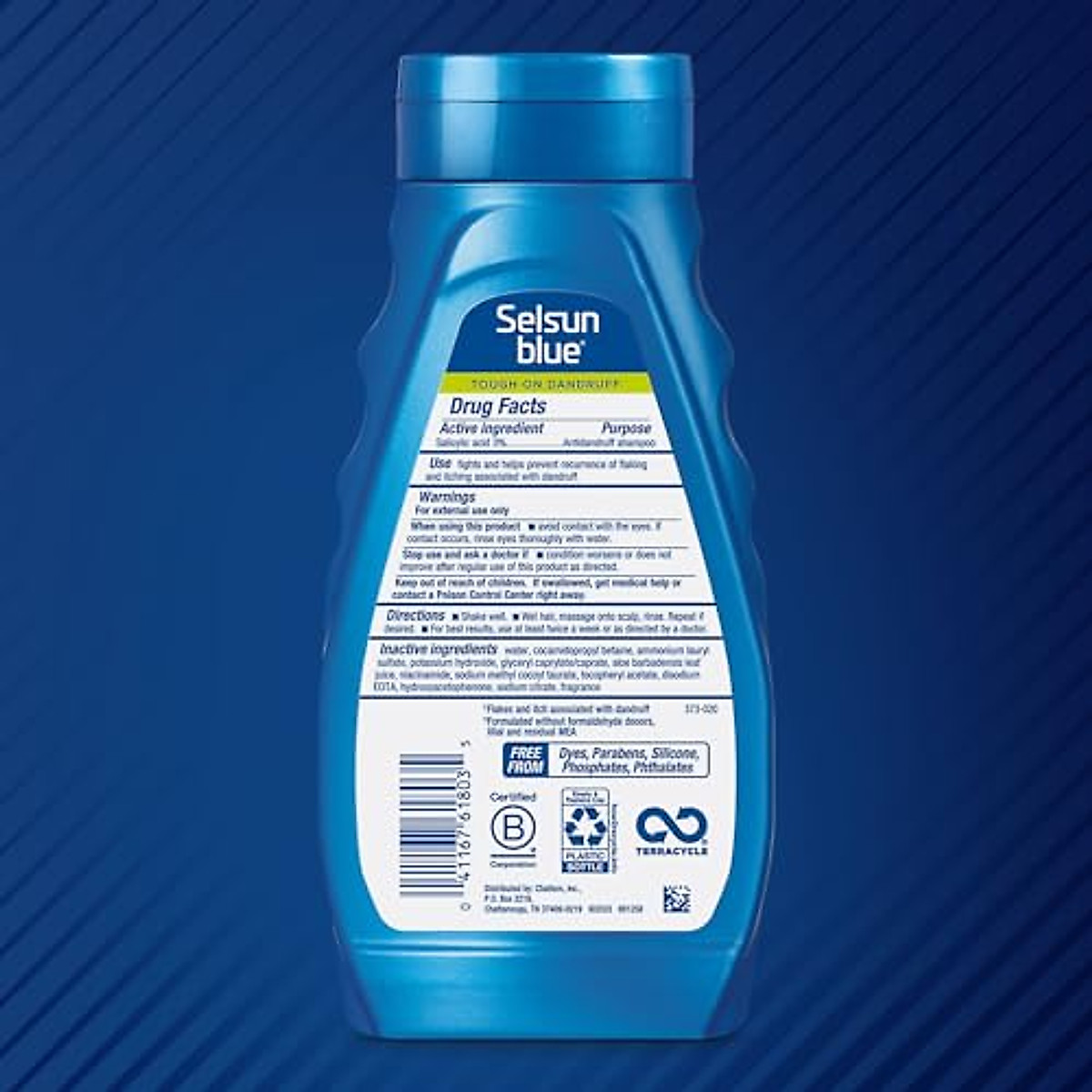 Selsun Blue Naturals Itchy Dry Scalp Anti-dandruff Shampoo, 11 fl. oz., Extra-Hydrating Formula Plus Vitamins B5 & E, Salicylic Acid 3%