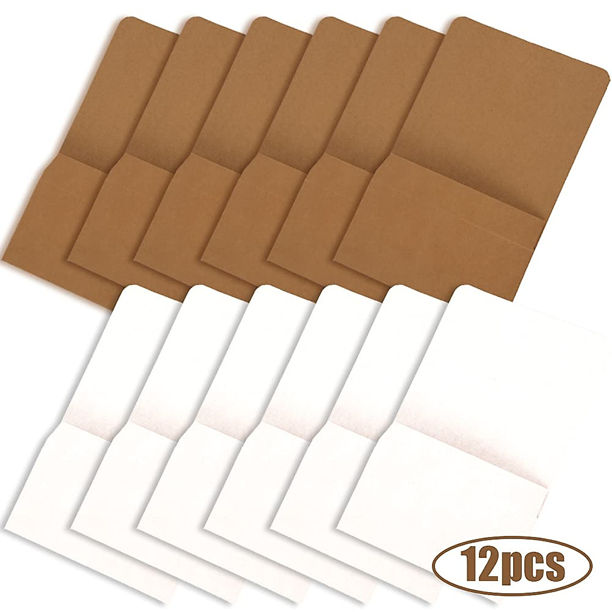 Starrky Kraft Paper Gift Boxes, 12PCS Kraft Paper Present Packaging Boxes 8 x 8 x 4 Inches Kraft Cardboard Gift Boxes for Valentine's Day Christmas Bridesmaid Proposal Birthdays Weddings Crafting