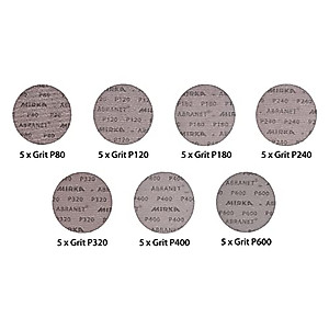 Mirka 9A-241-AP Abranet 6" Sanding Disc Assortment, 35 pack