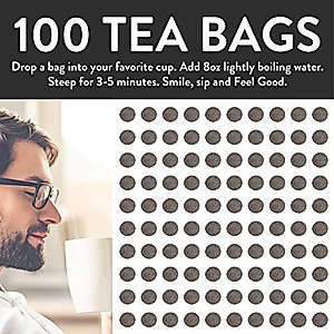 Organic Black Tea Bags | 100 Tea Bags | Eco-Conscious Tea Bags in Kraft Bag | Raw from China | by FGO