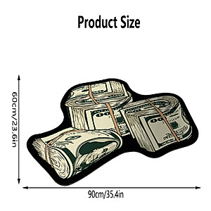 100 Dollar Bill Rug Art Money Carpet Cozy Soft Bedroom Carpets Living Mat Decoration Bathroom Be Absorbent Rug Rugs Room Door Mat (E, 23.6 * 35.4 in)