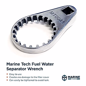 Marine Tech Tools Yamaha Fuel Water Separator Wrench — Safely Remove Fuel Water Separator Filter — Fits on Yamaha 4 Strokes 150 to 350 HP (Serial Number 0406 to Current)