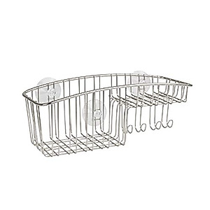 Spectrum Diversified Bathroom Contempo Shower, Stainless Steel, Basket w/Hooks