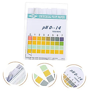ULTECHNOVO 100pcs Ph Test Paper Body Monitor Ph Levels Ph Testing Paper Water Ph Paper Food Ph Strips Ph Level Test Kit Fluoride Test Strips Spa Kits Alkalinity Test Paper Universal Set