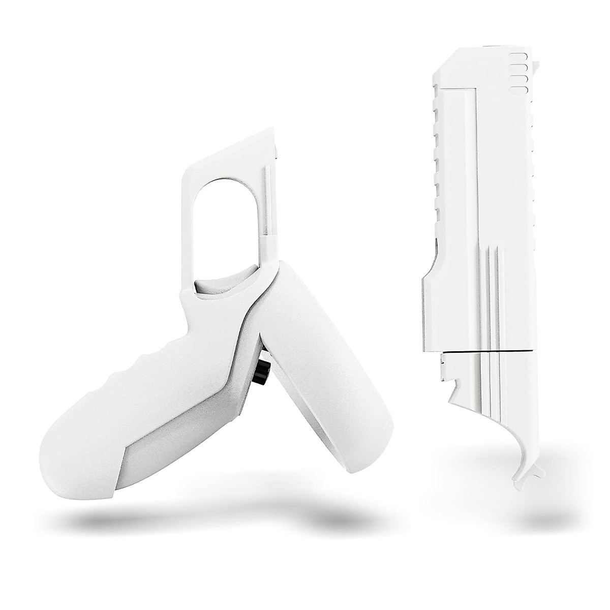 JULHOVR VR Game Stock Cover Grip Attachment Accessories Compatible with Quest 2 Touch Controllers,Enhance Arizona Sunshine Robo Recall Pavlov Onward VR FPS Gaming Experience(2 Pack-White)