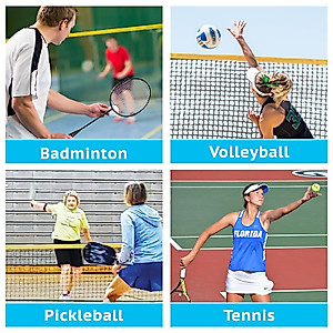 Jaulbony Pickleball Net Volleyball Net Outdoor Height Adjustable 10ft x 7.2ft Badminton Net Backyard Game Tennis Portable for Junior Kid Soccer Pool Sports High School