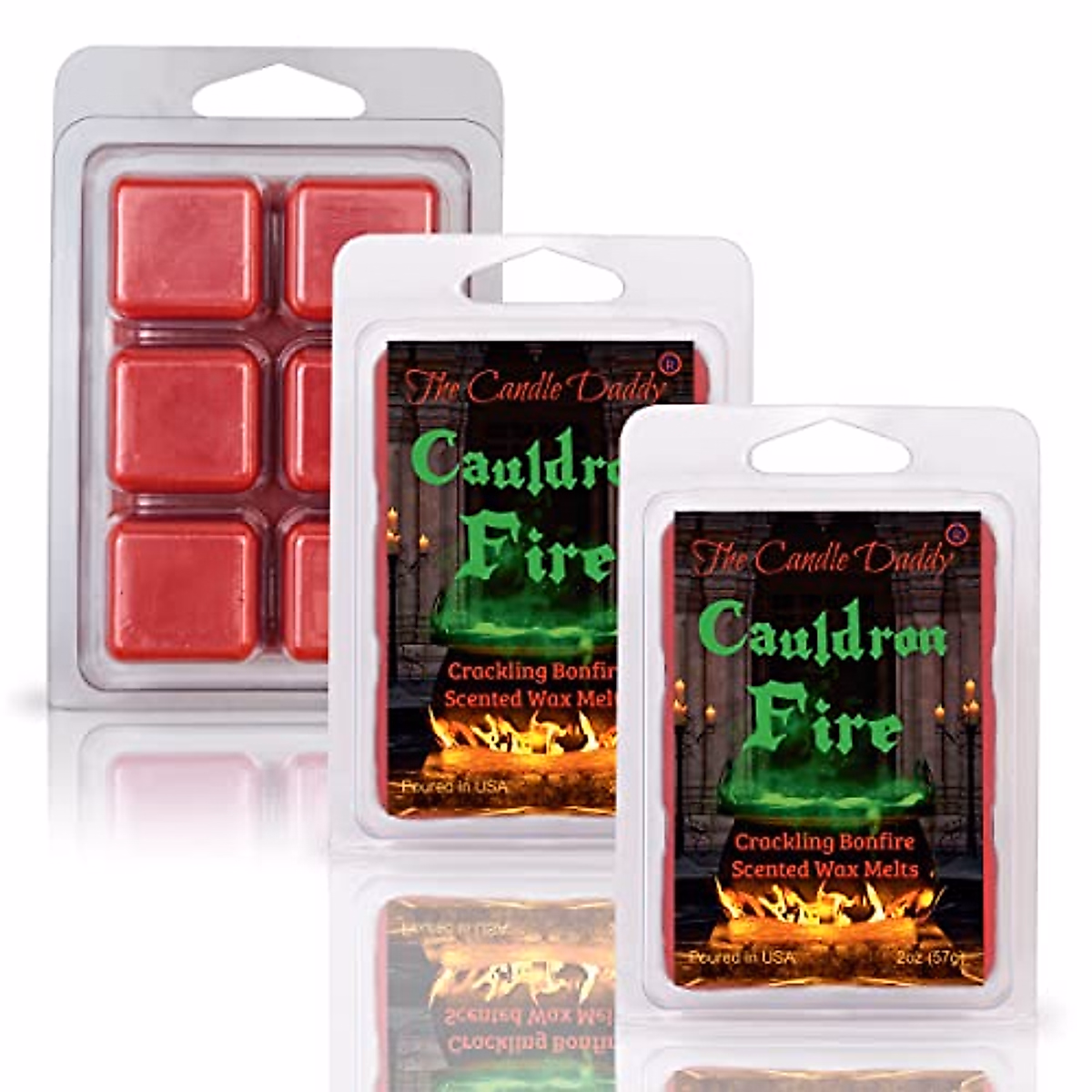 Cauldron Fire - Witchy Crackling Bonfire Scented Wax Melt - 1 Pack - 2 Ounces - 6 Cubes