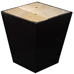 ComfortStyle Legs for Furniture, Sofa Ottoman and Chair 4" Wood Feet Replacement, Set of 4 Square Tapered Pyramid Feet (Dark Espresso)