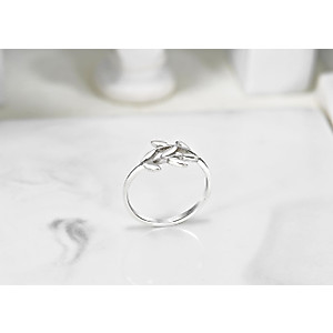 AeraVida Beautiful Olive Branch .925 Sterling Silver Wrap Around Ring (7)