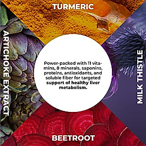 PUREHEALTH RESEARCH Liver Supplement – Herbal Liver Cleanse Detox & Repair with Milk Thistle, Artichoke Extract, Dandelion Root, Turmeric, Berberine to Healthy Liver Renew with 11 Natural Nutrients