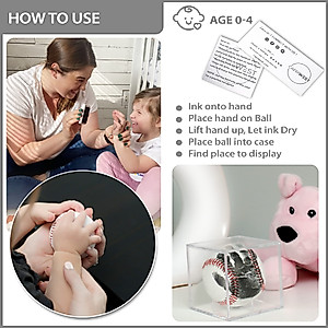 Baby Hand and Footprint Kit - Baby Handprint Footprint Keepsake Kit - Baseball Handprint Kit - Ink Pad- Unique Gifts for Expecting Parents Milestone Baby Shower Boy Girl Newborn