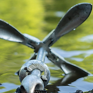 Pelican Compact Anchor Kit - for Kayak, Canoe, SUP - Inflatables or Small Boats - Foldable Storage Bag - Ideal for Fishing Kayak Boating (1.5 lb), Gray/Black