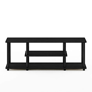 Furinno Turn-N-Tube No Tools 3D 3-Tier Entertainment TV Stand up to 50 inch TV, Round Tubes, Walnut