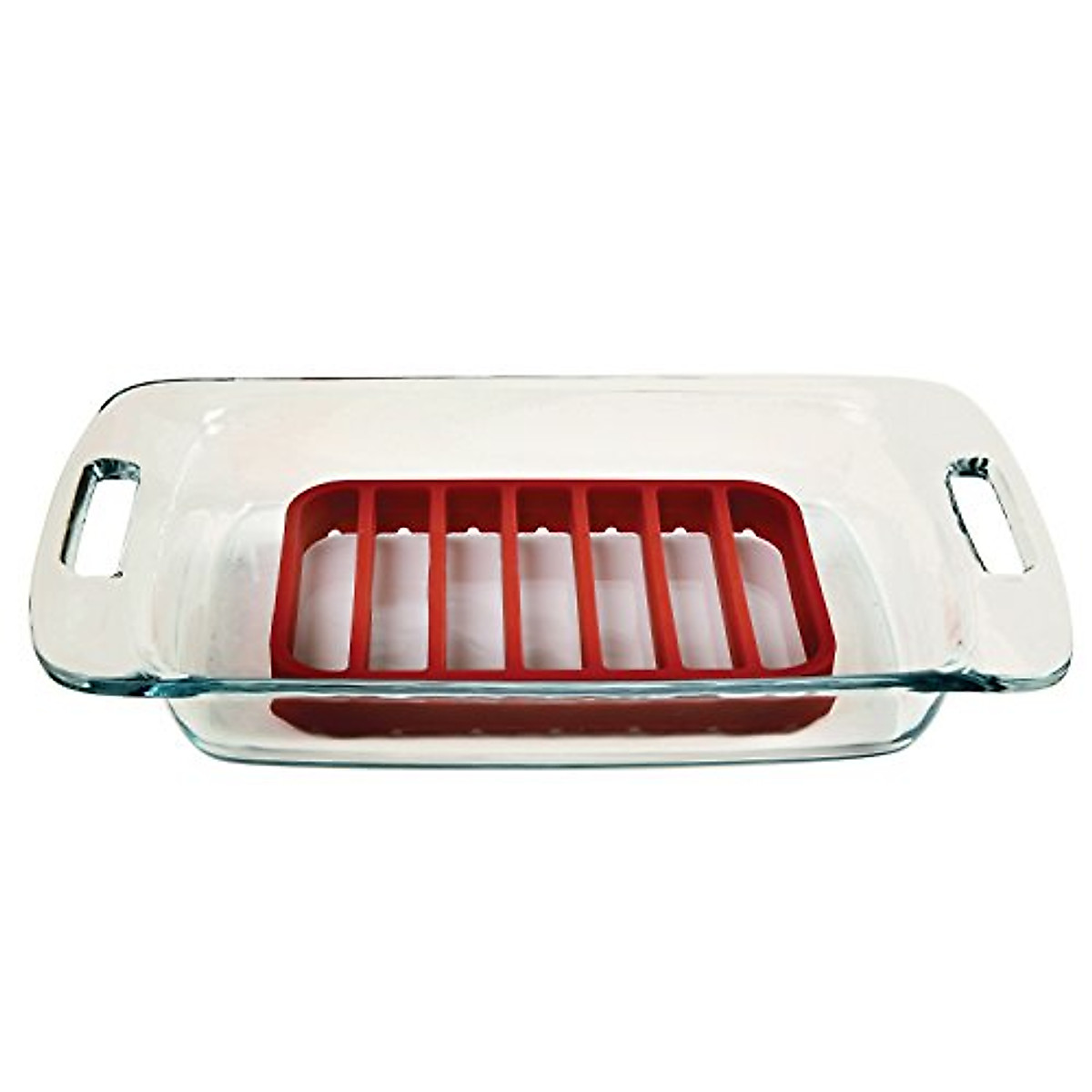 Norpro Rectangle Silicone Roasting Rack, Red, 1 EA (299)