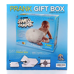 Laughing Smith® Swell Baby Diaper – Prank Gift Box – Gag Gift Boxes for First Time Parents Presents & Funny Hilarious Joke Gift Box to Wrap Your Real Present