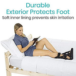 Vive Hard Plantar Fasciitis Night Splint and Trigger Point Spike - Stabilizer Brace Relieves Inflammation - Foot Support Boot Features Adjustable Hook and Loop Straps for Achilles Pain Relief