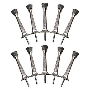 Design House 181735 Cast Door Stop, 10-Pack, Satin Nickel, 10 Count