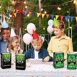 WERNNSAI Game Party Bags - 16 Pack Loot Gift Bags Party Supplies for Kids Boys Birthday Party Favor Treat Goody Bags with Handle