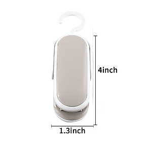 2 Pack Mini Bag Sealer, Portable Heat Vacuum Sealers 2 in 1 Plastic Bag Sealer with Cutter Mini Food Sealer for Chip Food Storage(No Batteries)