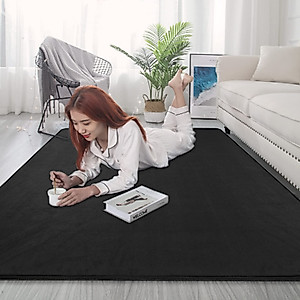 IBVIVIC 4Ft x 5.2Ft Drum Pad Drum Mat Drum Carpet, Tightly Woven Fabric with Non-Slip Grip Bottom, Roll of 21.2 Square Feet, Black