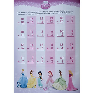 Easter Basket Stuffer Gift Disney Princess Addition and Subtraction Kindergarten Math Workbook