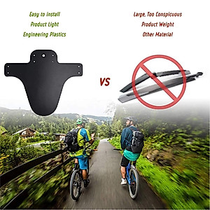 GLAITC Bike Fenders Set, 4 Pieces MTB Mud Guard Front and Rear Compatible + 8 Pieces Ties Mountain Bike Mudguards Bicycle Mudguard Fender Set Fits Wheel Sizes of 26", 27.5", 29"