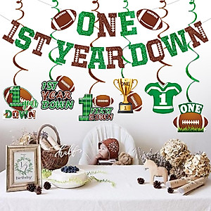 1St Year Down Football Party Decorations First Year Down Football Birthday Party Banner 1St Birthday Hanging Decorations One Year Down Football Birthday Football Birthday Party Decorations