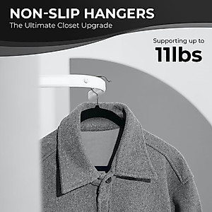 LA PRIME Premium Black Velvet Hangers 50 Pack, 360 Degree Rotating Hook, Space Saving, Heavy Duty, Non Slip, No Hanger Marks, Coat Hanger for Closet, Clothes Hangers, Ganchos para Colgar Ropa