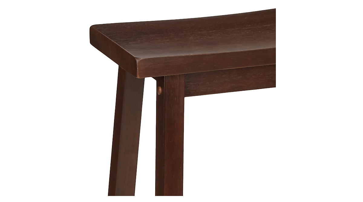 Amazon Basics Walnut Counter-Height Stools - Set of 2 for Kitchen & Bar