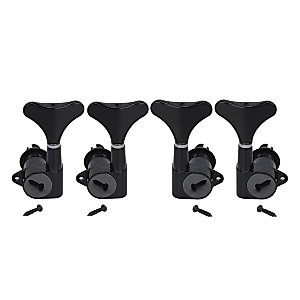 IKN 2L2R Bass Tuners Machine Heads 2+2 Tuning Pegs Key for 4 Strings Precision Bass/Jazz Bass, Black