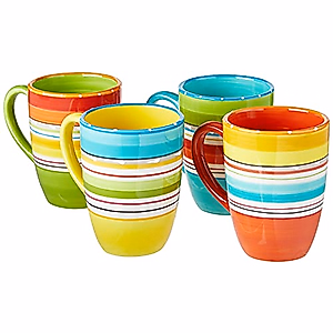 Certified International Mariachi Mugs 20 Oz (Set of 4),, Multicolor