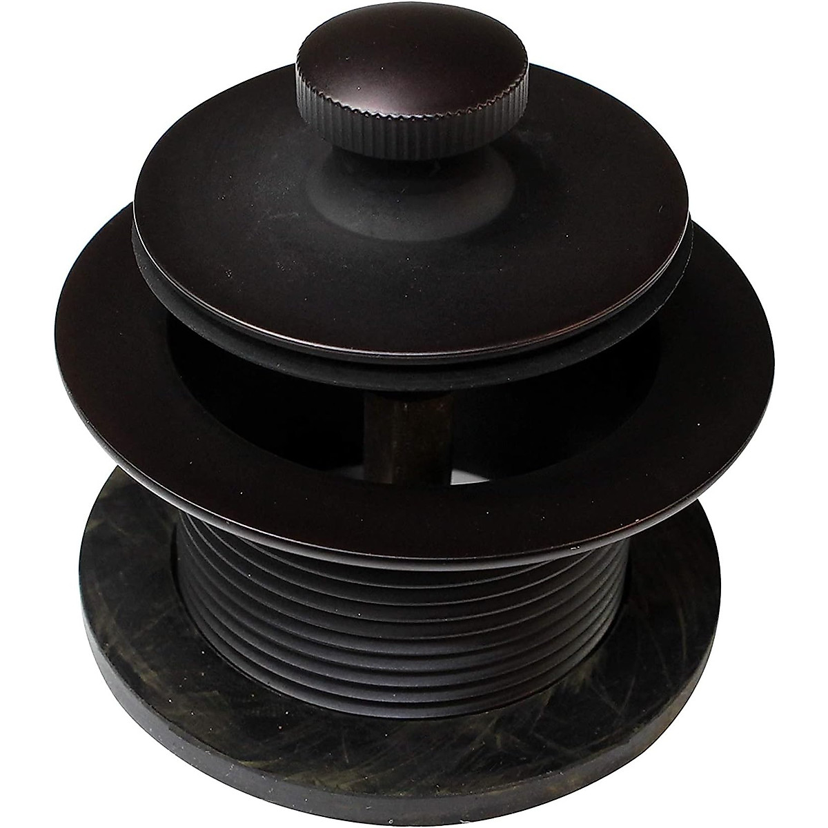 Westbrass D3324-12 1-1/2" NPSM Twist & Close Bathtub Drain Plug, Coarse Thread, Oil Rubbed Bronze