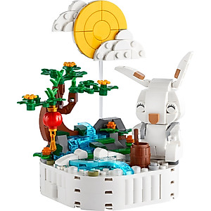 LEGO Jade Rabbit Building Toy Set, Fun Bunny Display Piece or Family Building Activity, Small Animal Toy for Boys and Girls, Great Gift for Kids Ages 8 and Up, 40643