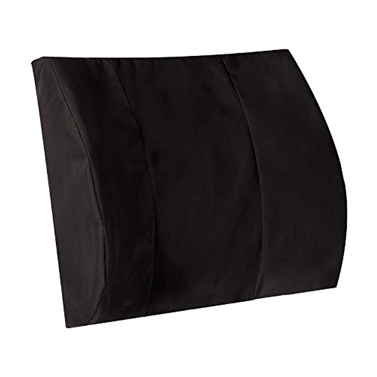 DMI Memory Foam Lumbar Pillow Support Pillow Back Support Chair Cushion with Strap for Better Posture and Easing Back Pain, Black