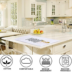 LEVLO Mary Movie Kitchen Towel Poppins Fans Gift You are Braver Stronger Smarter Than You Think Dish Towel Waffle Weave Mary Motivational Kitchen Decor (Mary Towel)