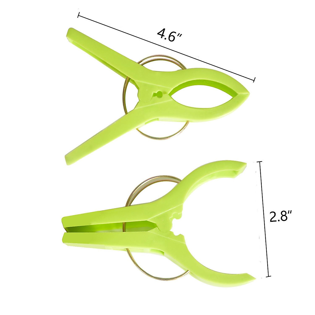 Tcbasrt Beach Towel Clips - Plastic Clothes Pins for Beach Chairs, 8 Pack Large Clips Clamps,Towel Holder Clips, Beach Accessories for Vacation (8pack)