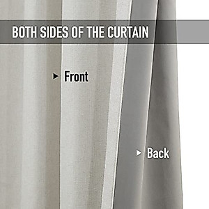 100% Blackout Linen Curtains 50" W x 84" L 2 Panels Set,Thermal Insulated Full Light Blackout Curtains for Bedroom/Living Room,Beige