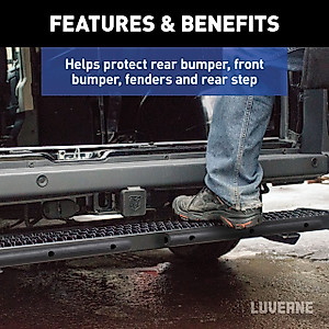 LUVERNE 2090616-2 20-Inch Universal Rubber Bumper Guard Protector Strips Loading Dock Rear Fender Pad Bump Stop, 2-Pack