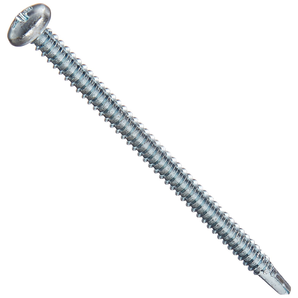 Small Parts 1048KPP Steel Self-Drilling Screw, Zinc Plated Finish, Pan Head, Phillips Drive, #3 Drill Point, #10-16 Thread Size, 3" Length (Pack of 50)