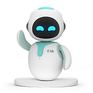 Eilik - Cute Robot Pets Toys with Abundant Emotions, Animations & Mini-Games, Your Perfect Desk Touch Interactive Companion, Holidays & Birthdays Gifts for Girls & Boys.
