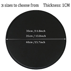 Round Leather Stool Chair Cushions Non Slip Dining Seat Pads 1/2/4 Pack Water Proof Chair Cushions for High Stool Chairs Bistro Bar Seat ( Color : Black , Size : 40cm*4packs )