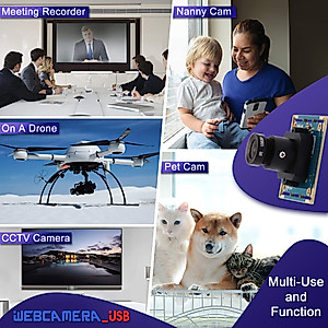 8mp USB Camera Module for Computer Wide Angle PC Camera 3.6mm Lens Webcam Board Mini UVC USB2.0 Lightburn Camera IMX179 USB with Camera 4K USB Security CCTV Camera for Raspberry Pi Mac Jetson Nano