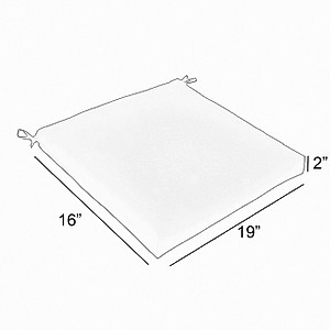 Sorra Home Outdura Outdoor/Indoor Bench Cushion, 16in x 19in x 2in, Green