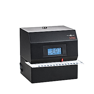 Pyramid™ 3700 Heavy-Duty Time Clock & Document Stamp, Black