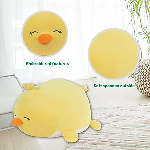 Linzy Plush 15" Smoochy Pals Yellow Chick, Ultrasoft Stuffed Animal Plush Toy, Cute Squishy Hugging Plush Pillow, for Kids, Kawaii