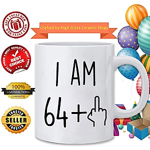 Kwieema Funny 1958 65th Birthday mug for Women and Men Ceramic Coffee Mugs Anniversary for Him, Her, Husband or Wife - Sixty-Five Years Old Gag Party Cup Idea Adult Mugs for Mom, Dad