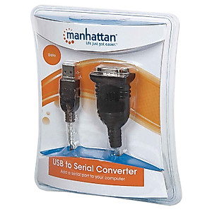MANHATTAN USB to Serial Converter Connects One Serial Device to A USB Port (205146)