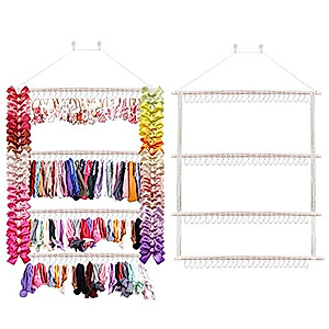 BFNAAgirl Headband Holder Hair Bows Organizer for Girls,Hair Bow Organizer Hair Accessories Display Storage Wall Hanging Decor for Toddler Girls Room (cc-fdzlq-2)